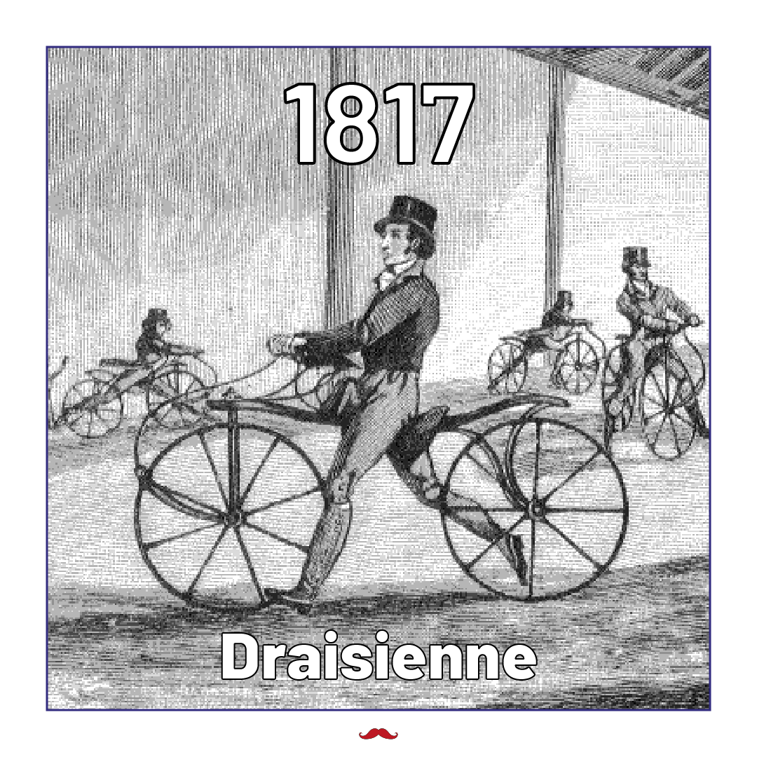 Histoire du vélo : La draisienne en 1817 - Jean Connait Un Rayon